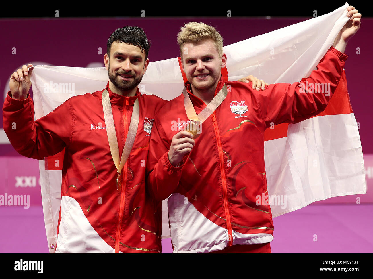 England's Marcus Ellis (left) and Chris Langridge celebrate with their ...