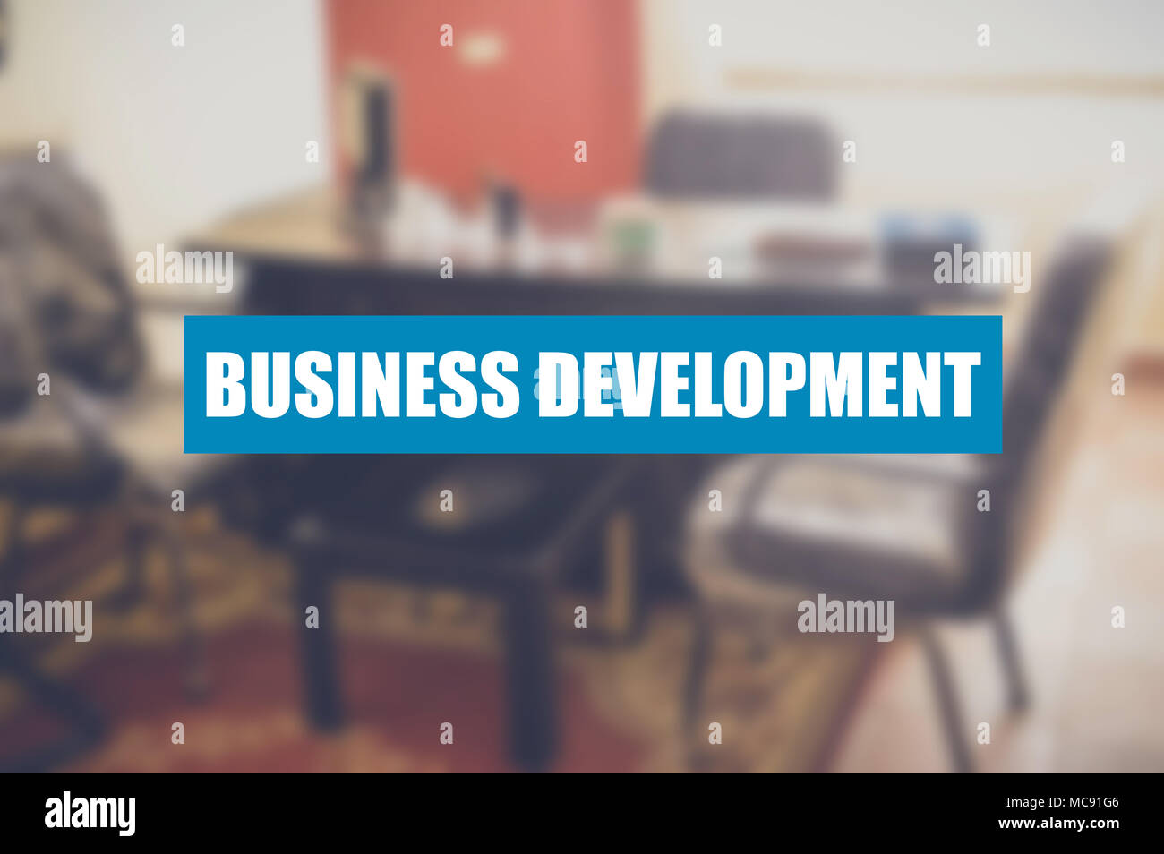 business development with business blurring background Stock Photo - Alamy