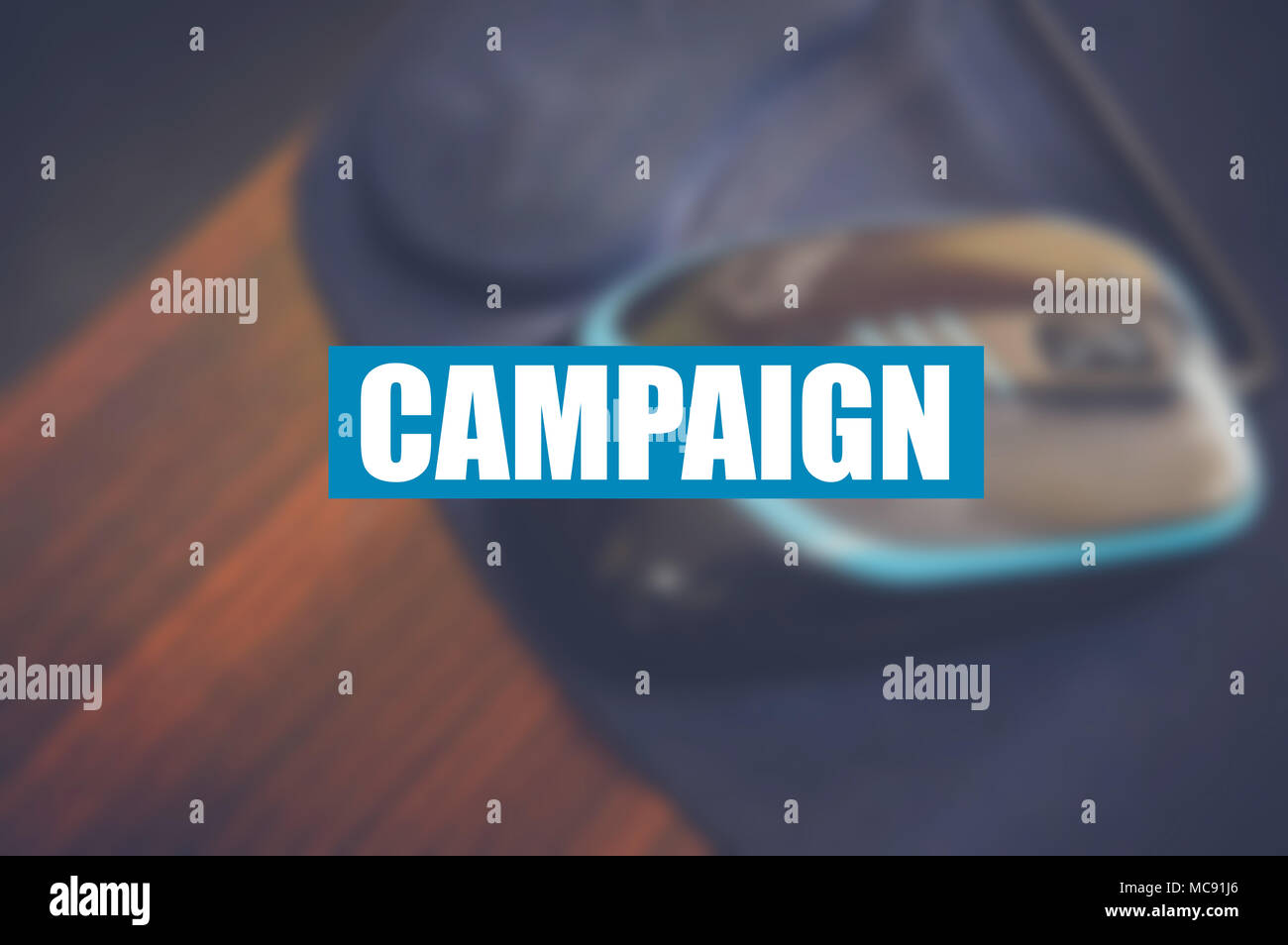 campaign with business blurring background Stock Photo - Alamy