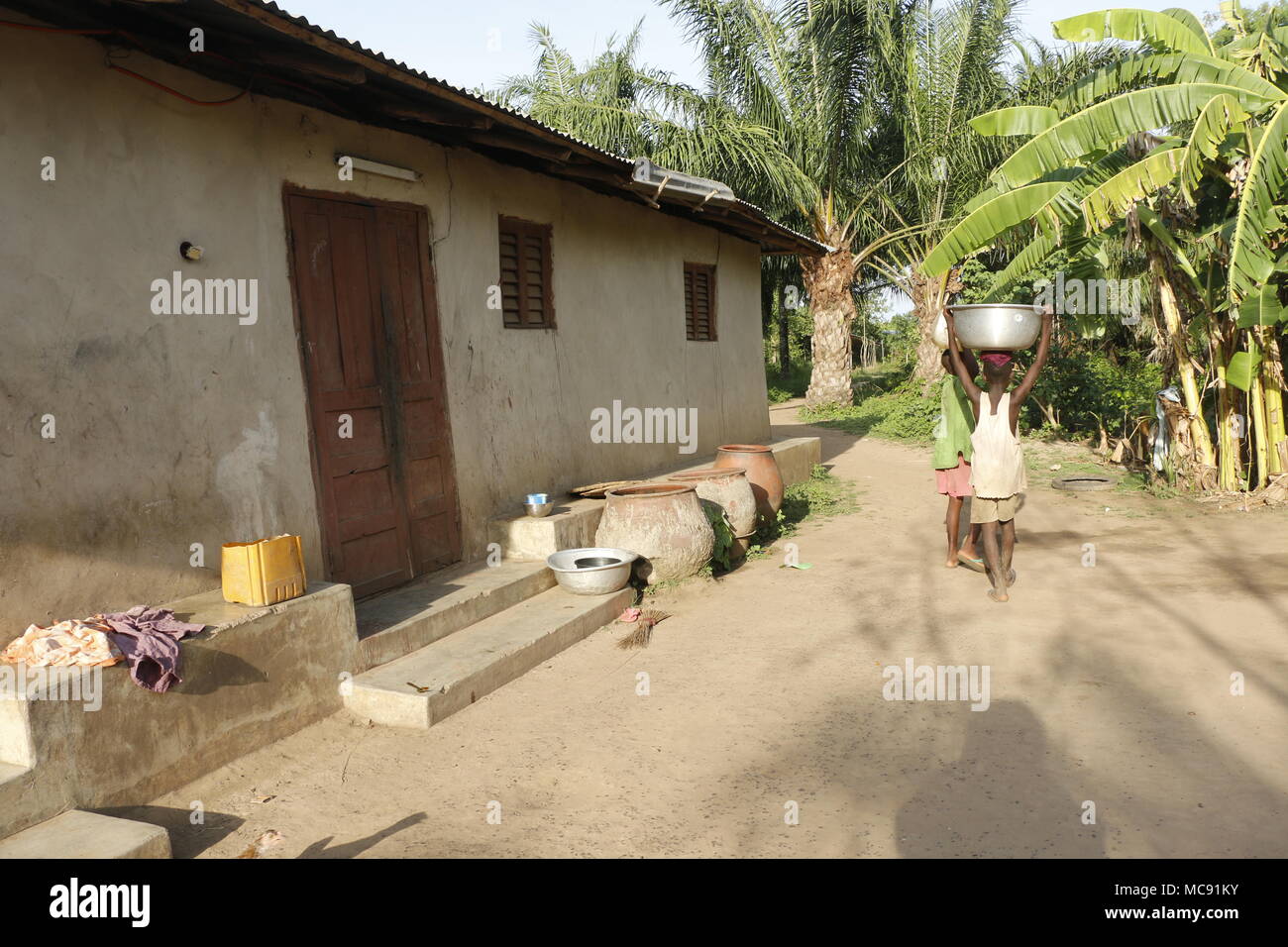 Village life in Benin Stock Photo - Alamy
