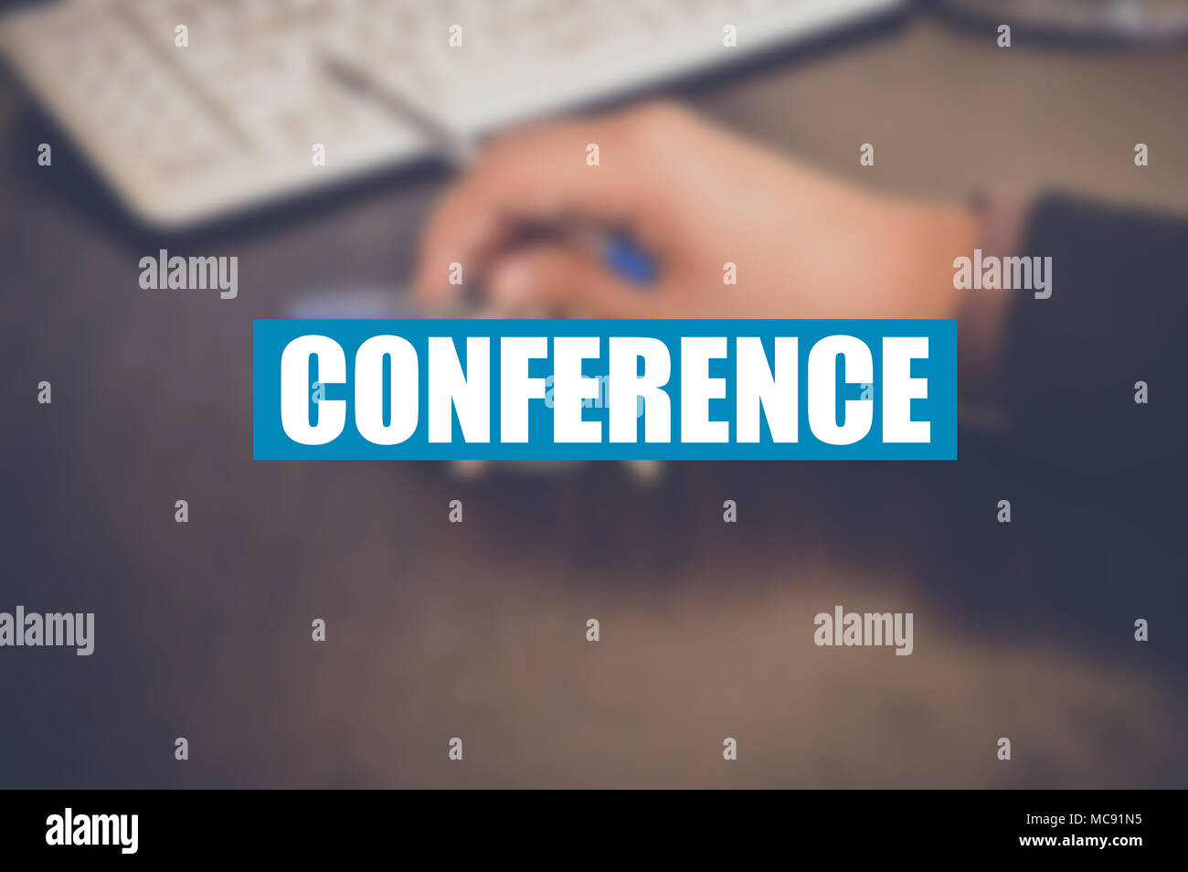 conference word with blurring background Stock Photo - Alamy