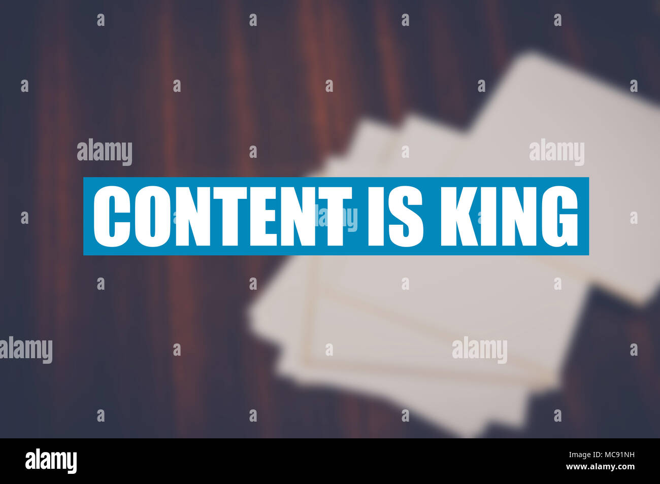 content is king with blurring background Stock Photo - Alamy