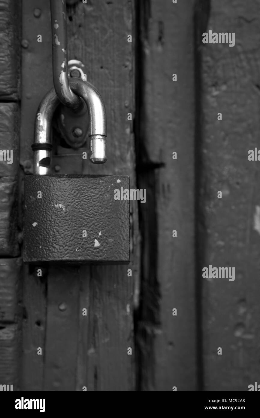 Background close up lock monochrome Stock Photo - Alamy