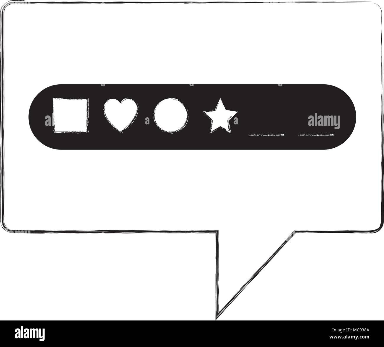 speech bubble with login access vector illustration design Stock Vector ...