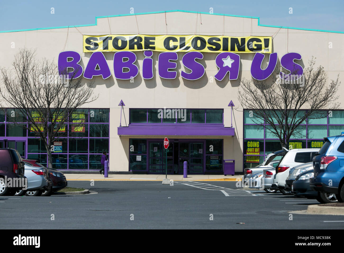 A logo sign outside of a Babies "R" Us retail store in Silver Spring ...