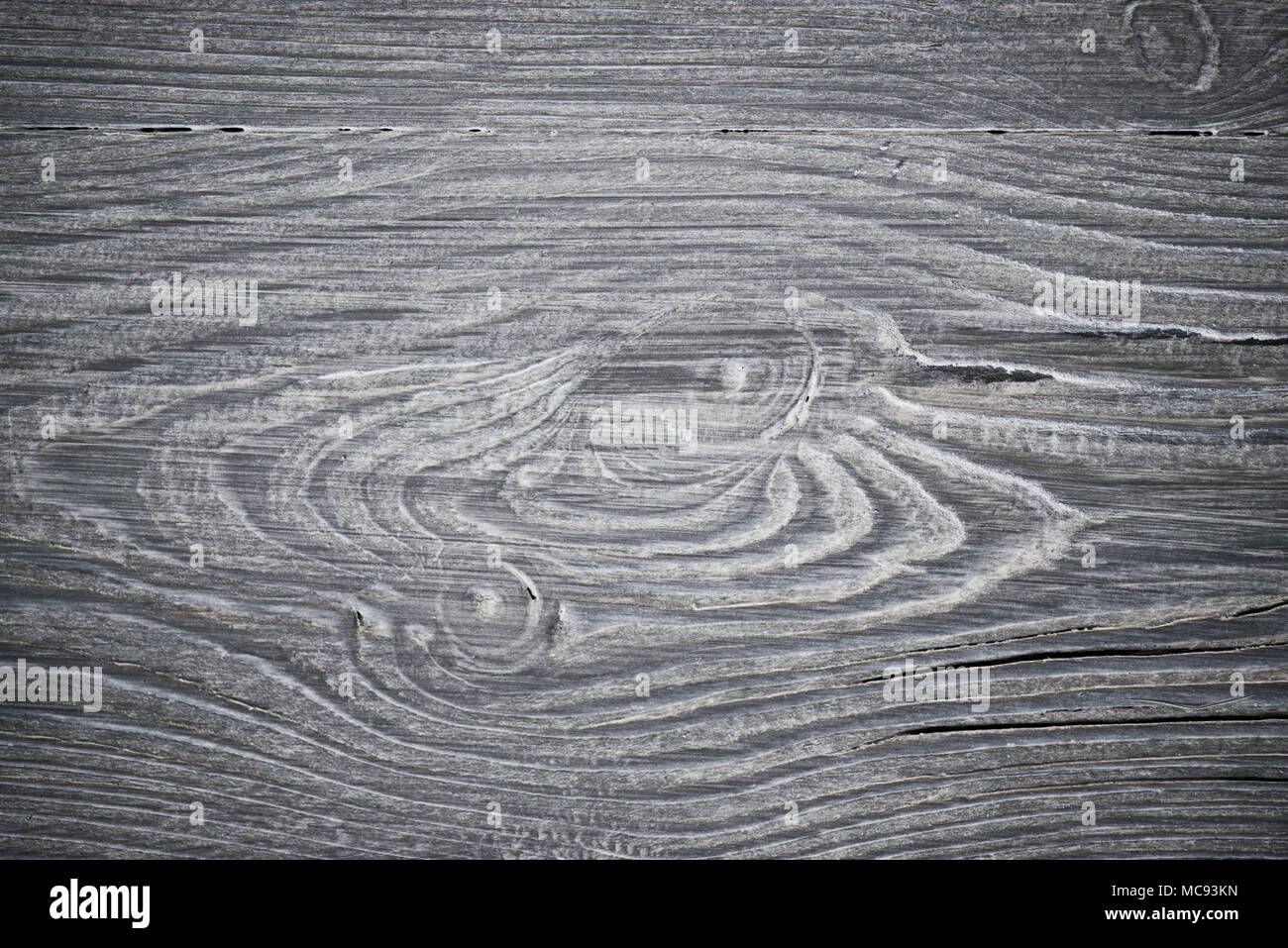 Wood texture. Gray timber board with weathered crack lines. Natural ...