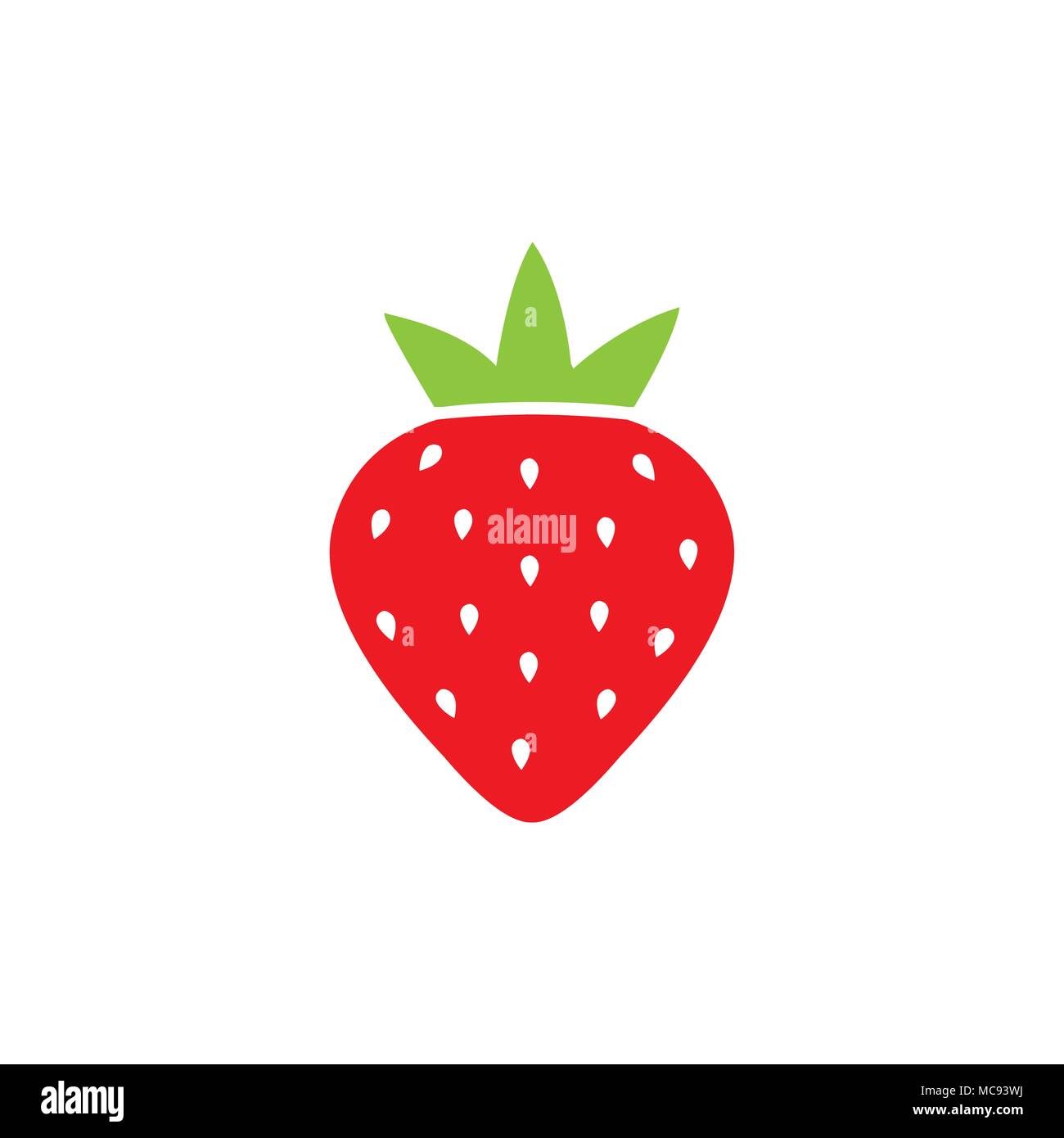 Ripe red strawberry vector icon Stock Vector Image & Art - Alamy
