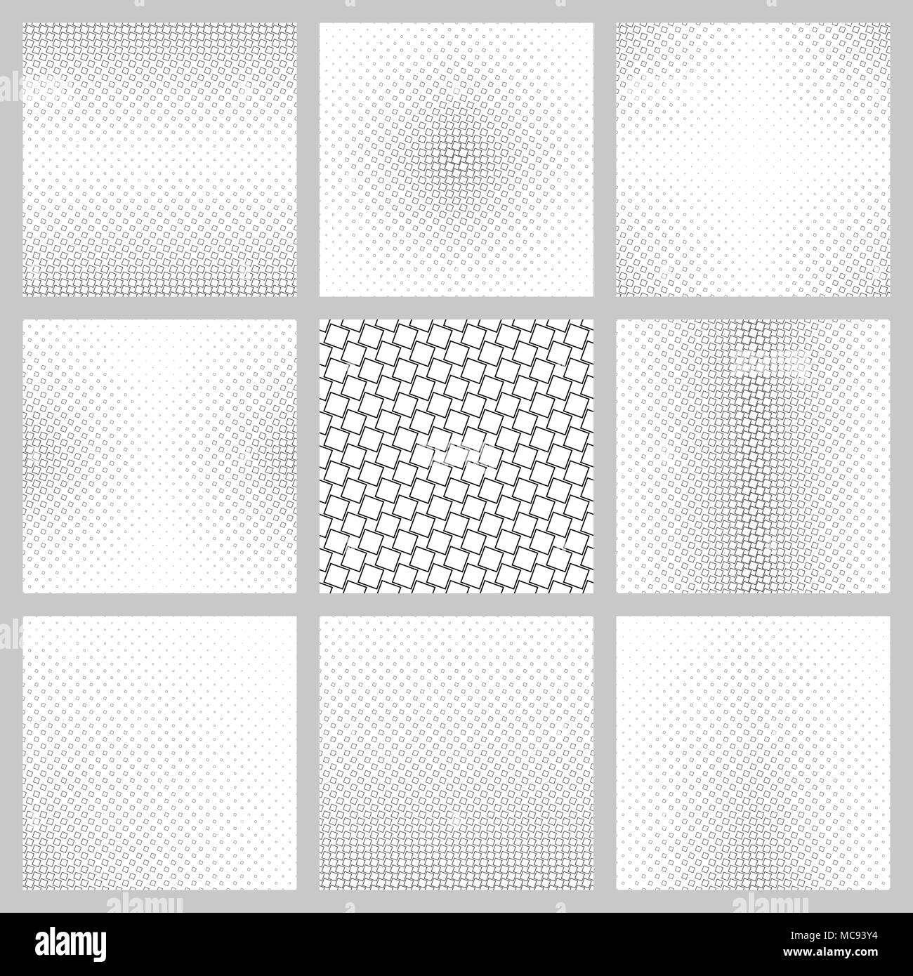 Black and white angular square pattern set Stock Vector Image & Art - Alamy