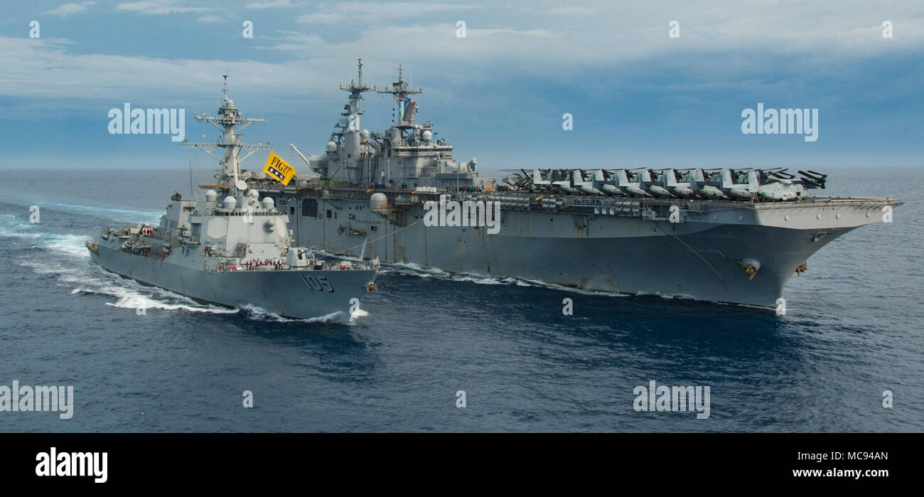 180412-N-NM806-0252 PHILIPPINE SEA (April 12, 2018) The guided-missile ...