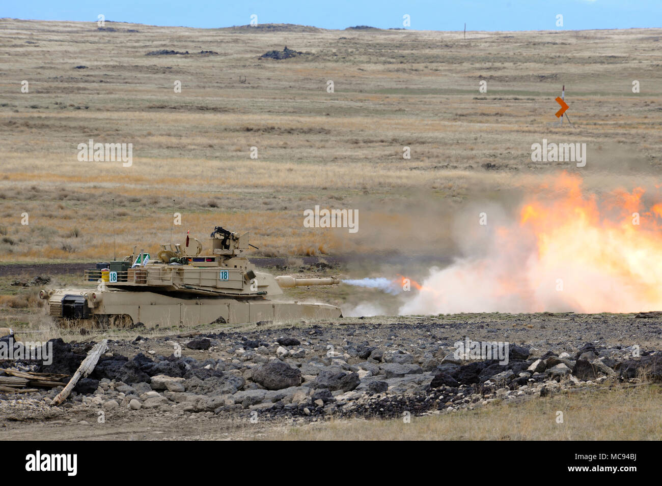 An M1A2 Abrams main battle tank from the 116th Cavalry Brigade Combat ...