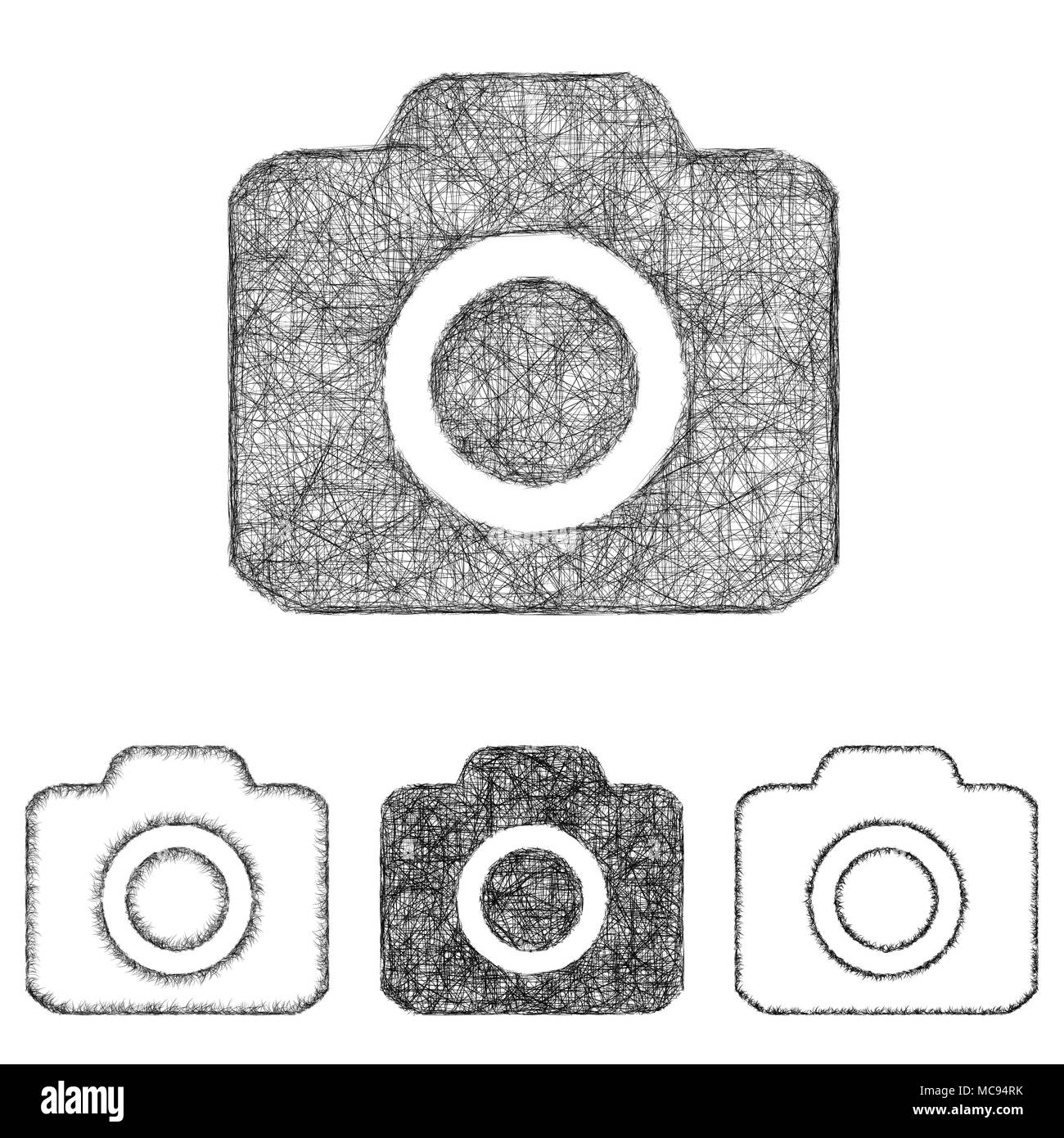 Web camera line style Black and White Stock Photos & Images - Alamy