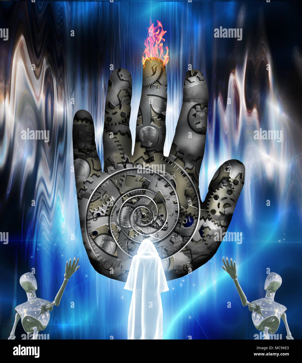 Human hand robots symbol hi-res stock photography and images - Alamy