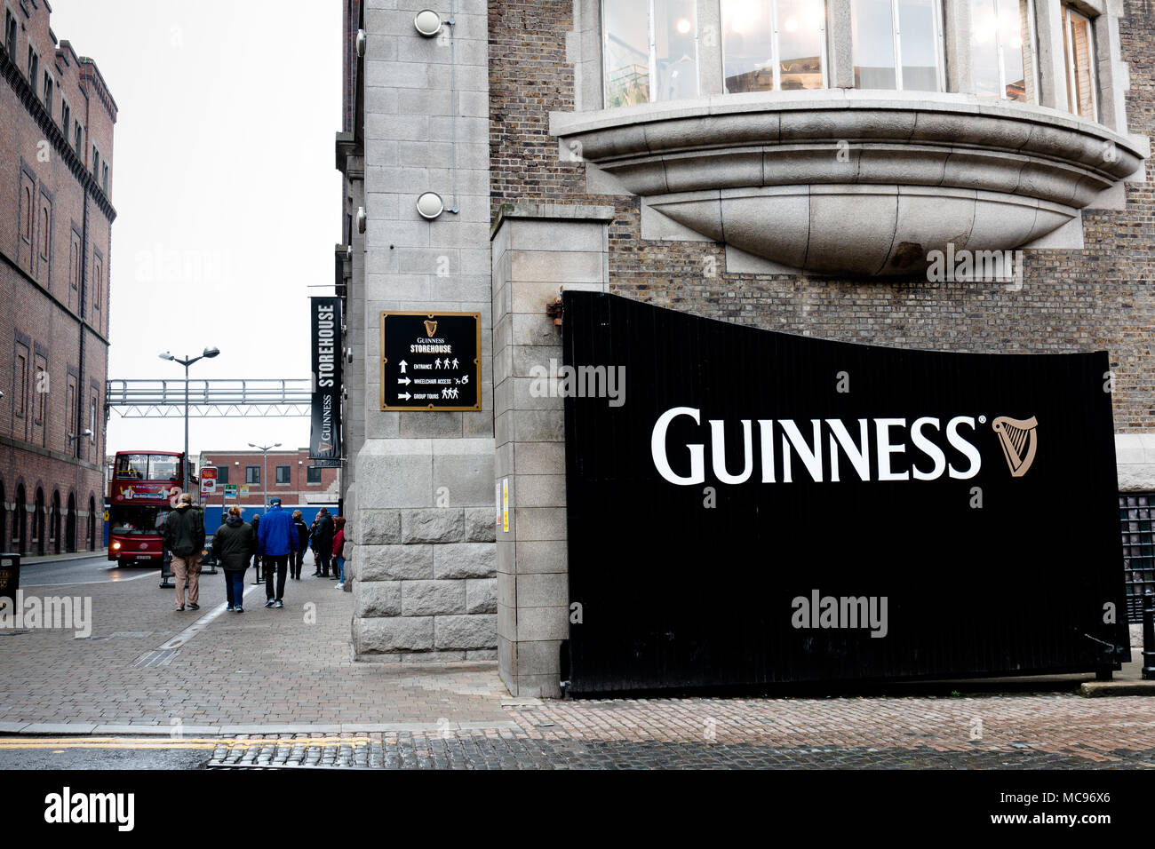 April 12th, 2018, Dublin, Ireland - gate at Guinness Storehouse, the ...