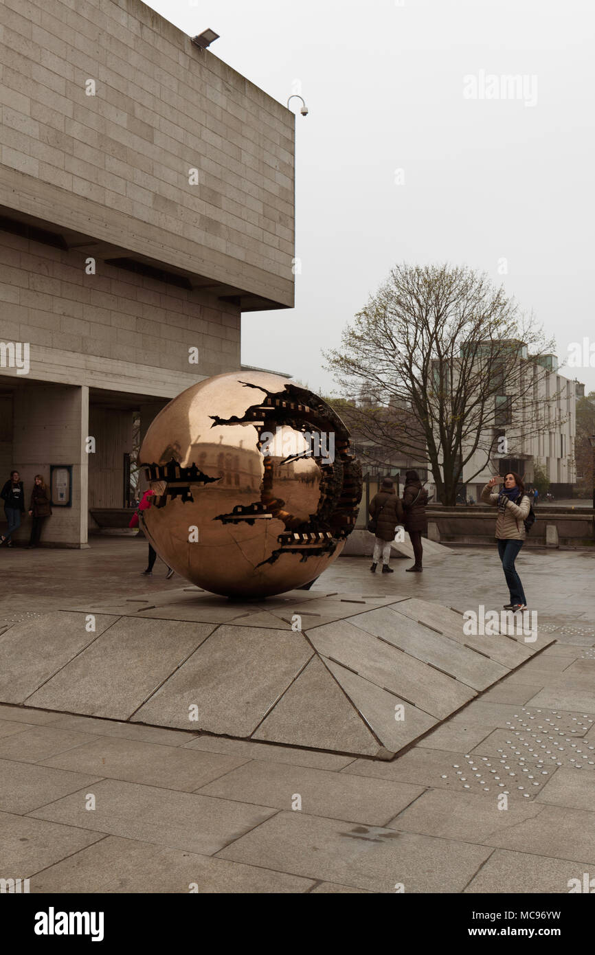 April 12th, 2018, Dublin, Ireland - Sfera con Sfera sculpture outside ...