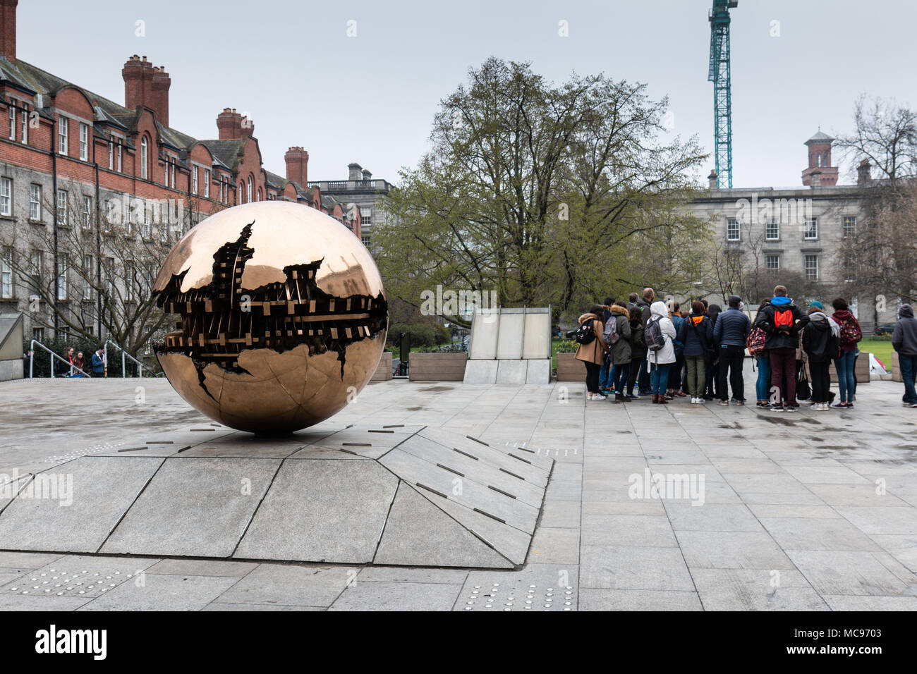 April 12th, 2018, Dublin, Ireland - Sfera con Sfera sculpture outside ...