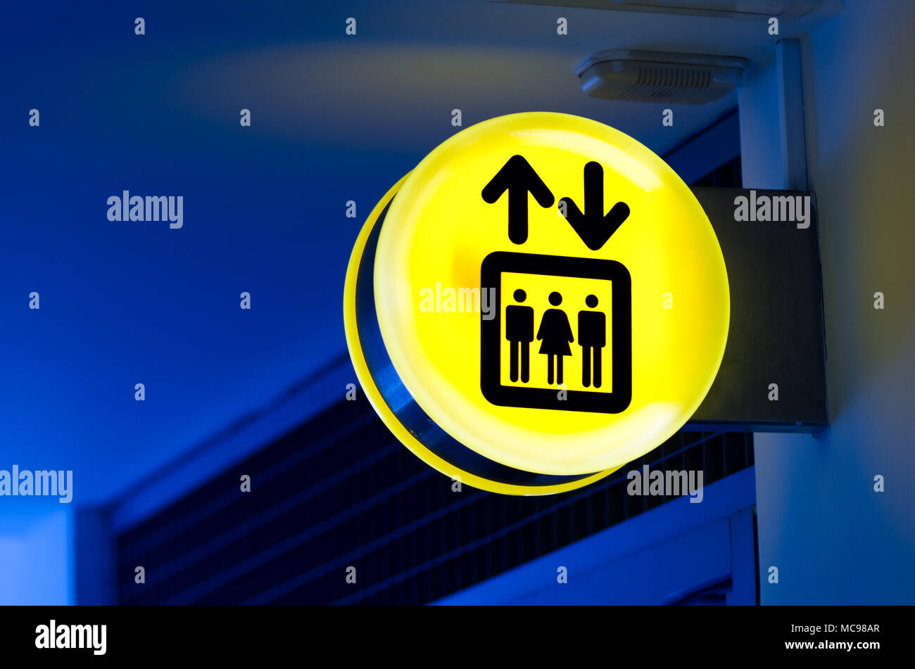 Neon arrow down hi-res stock photography and images - Alamy