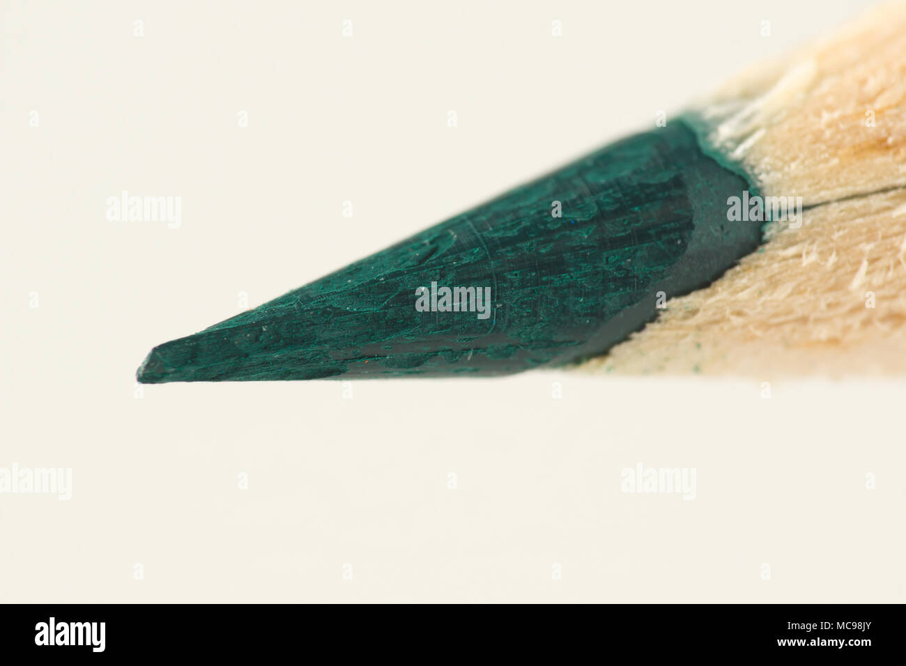 sharpened color pencil very close-up isolated on white background Stock ...