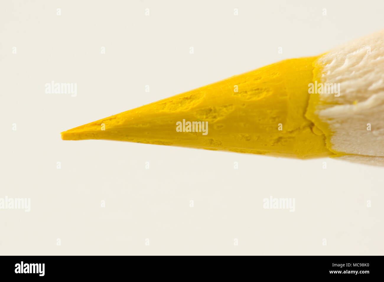 sharpened color pencil very close-up isolated on white background Stock ...