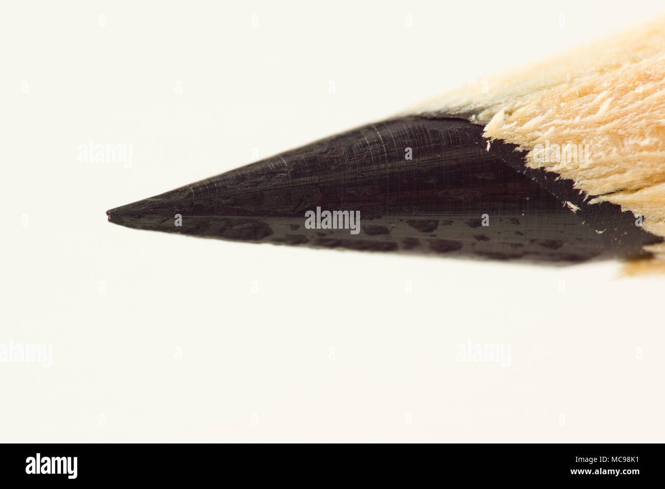 sharpened color pencil very close-up isolated on white background Stock ...