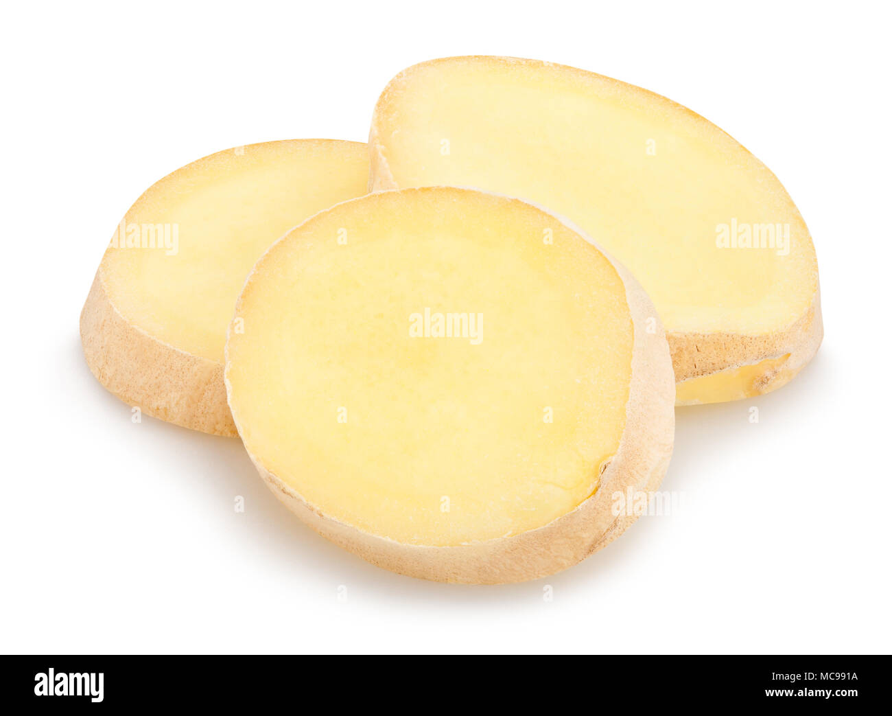 sliced ginger path isolated Stock Photo - Alamy