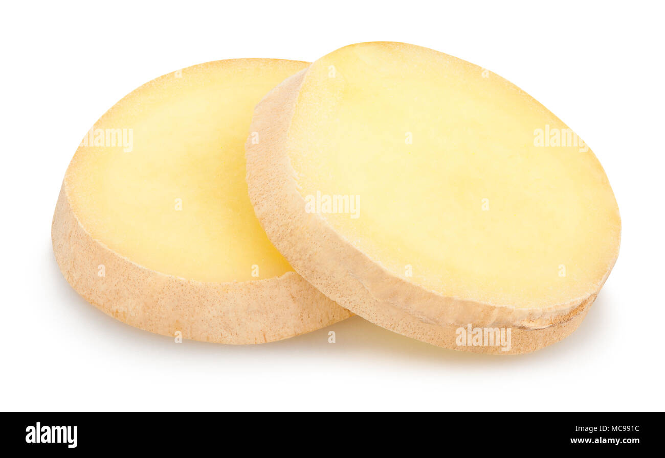 sliced ginger path isolated Stock Photo - Alamy