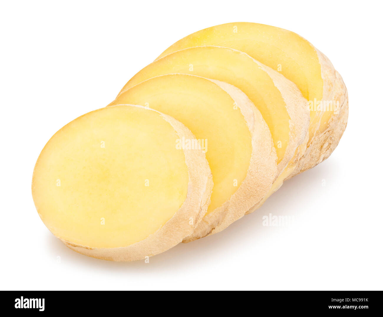 sliced ginger path isolated Stock Photo - Alamy