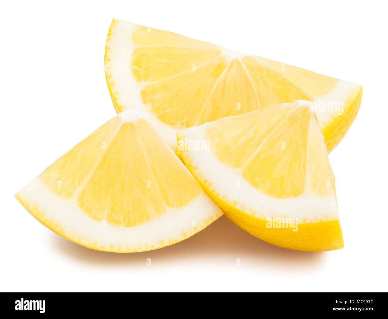 sliced lemon path isolated Stock Photo - Alamy