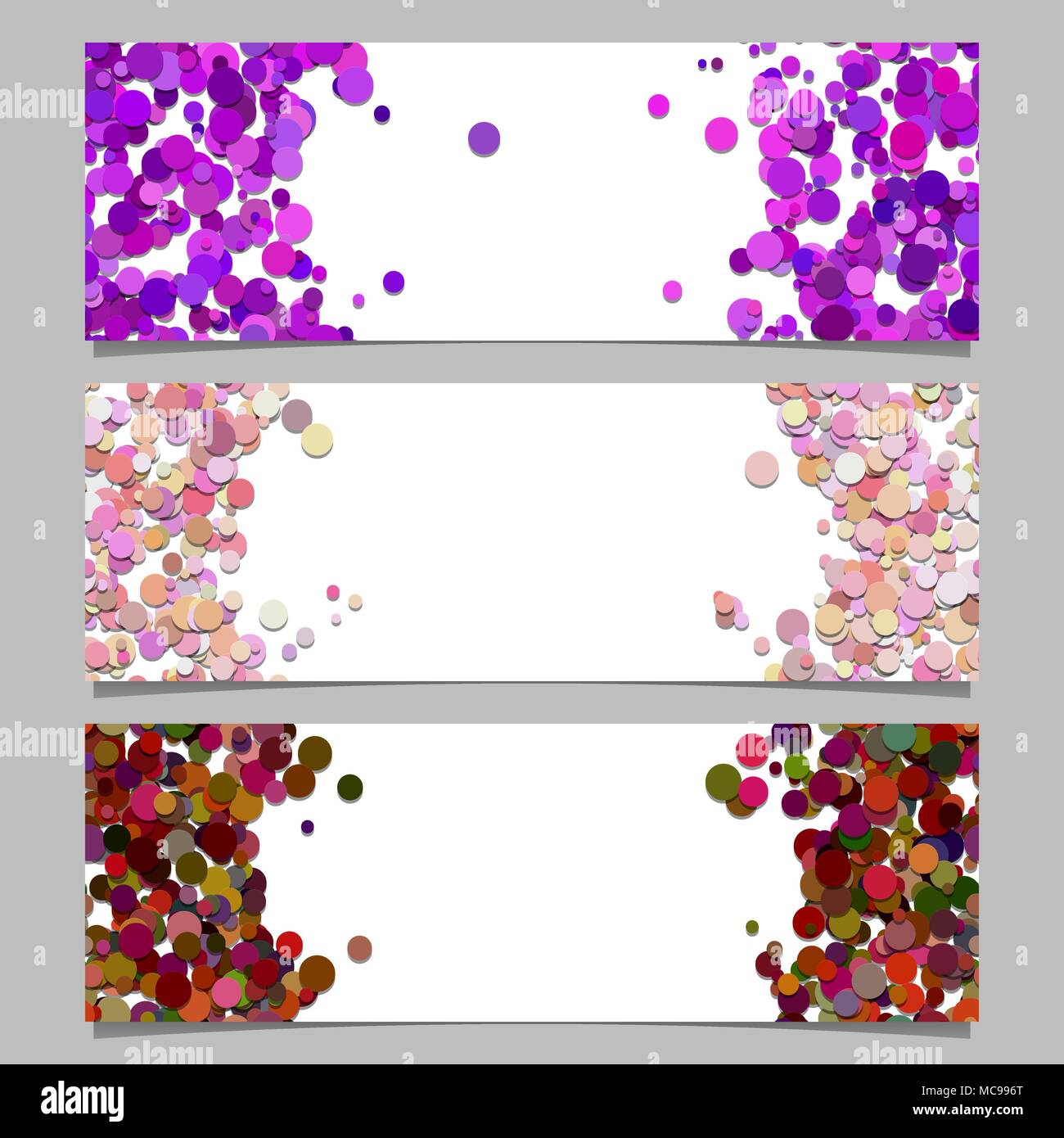 Abstract banner template set with colored dots Stock Vector Image & Art ...
