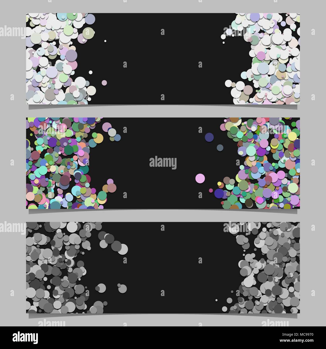 Abstract banner template set with colored dots Stock Vector Image & Art ...