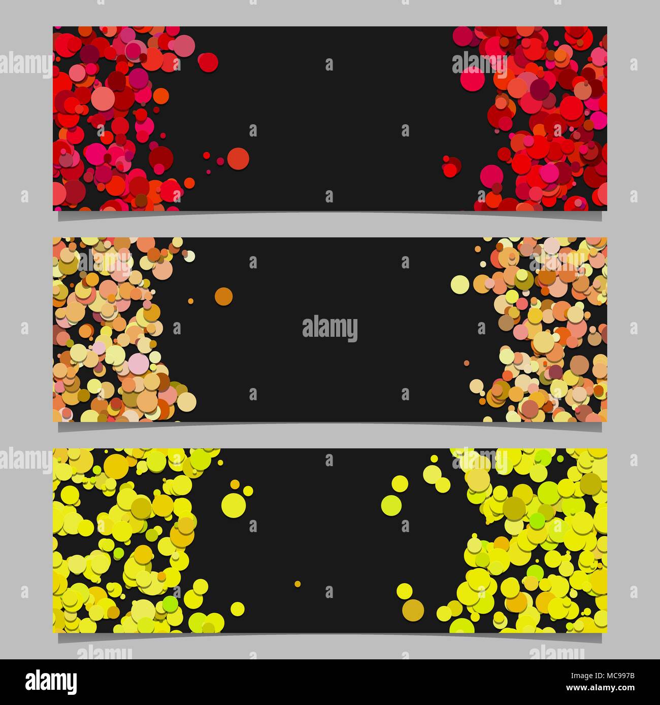 Abstract banner template set with colored circles Stock Vector Image ...