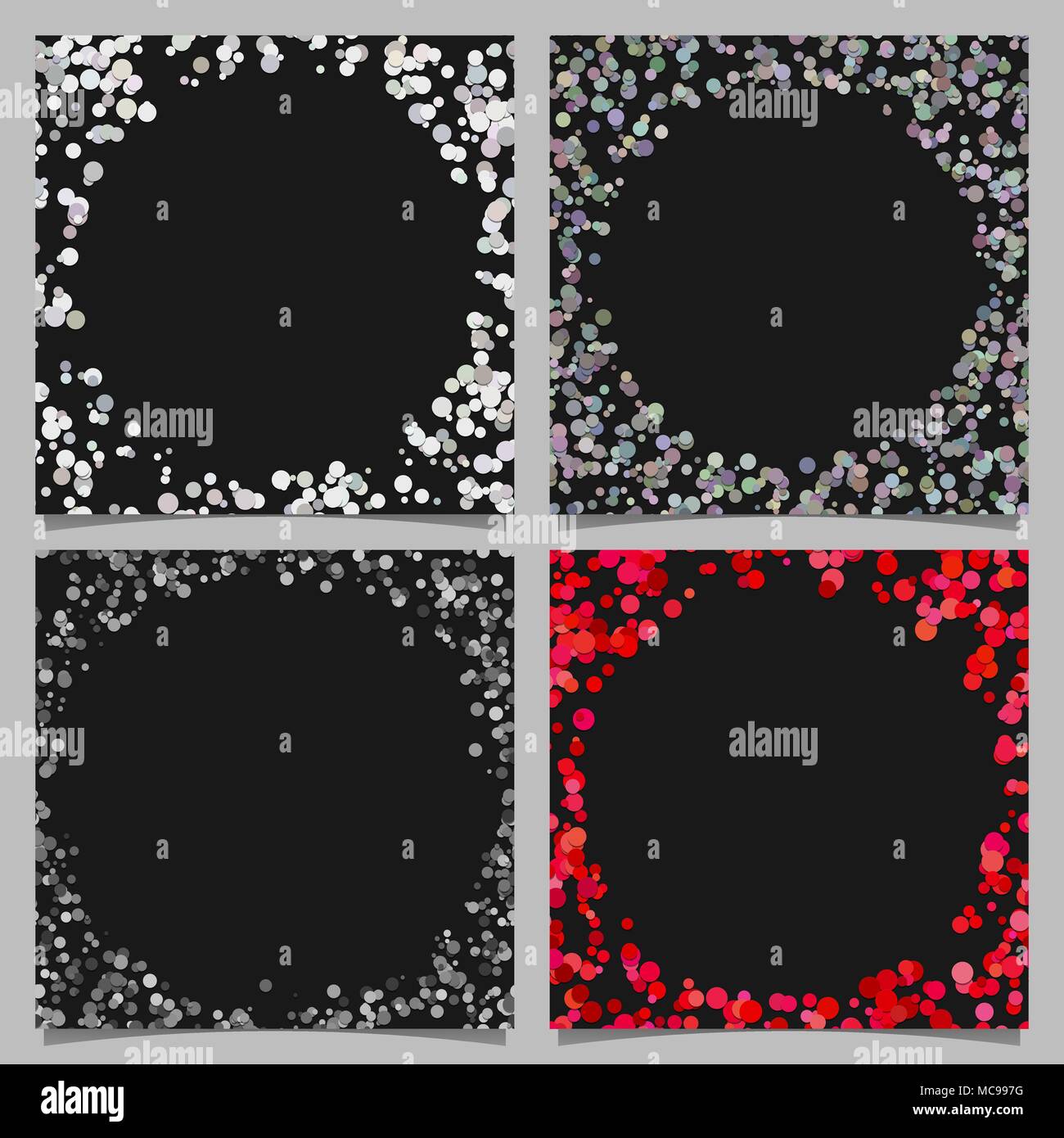 Round border background design set with dots Stock Vector Image & Art ...