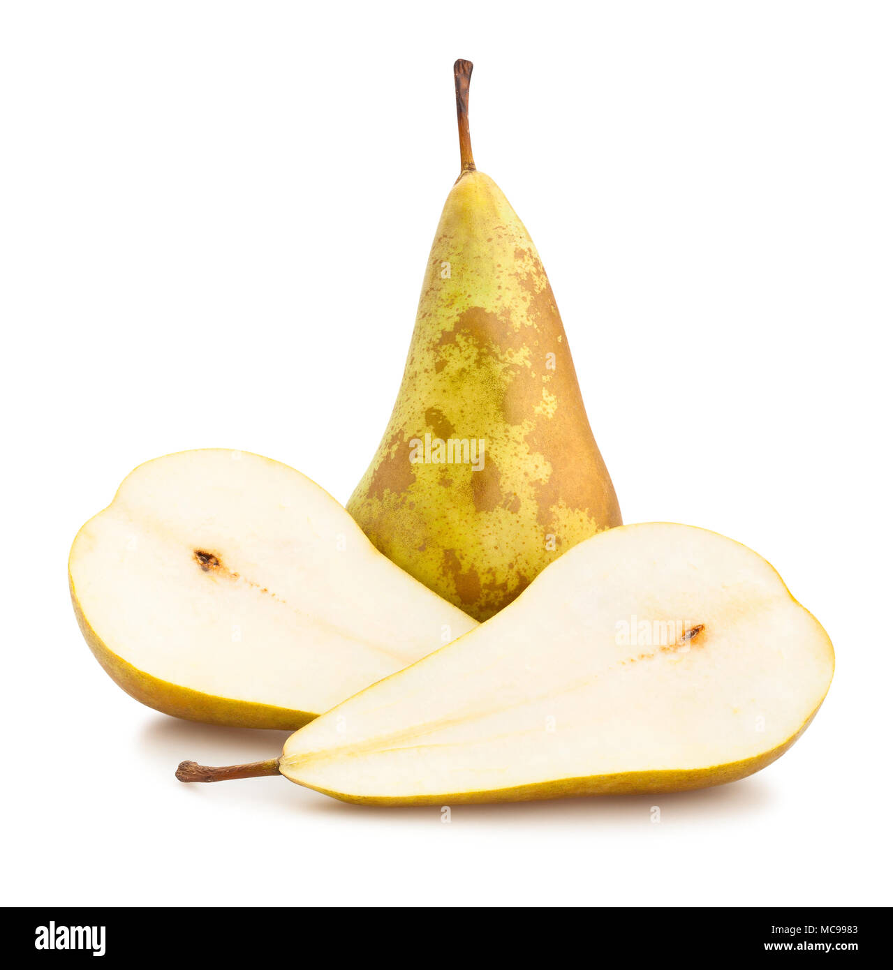 sliced pear path isolated Stock Photo - Alamy