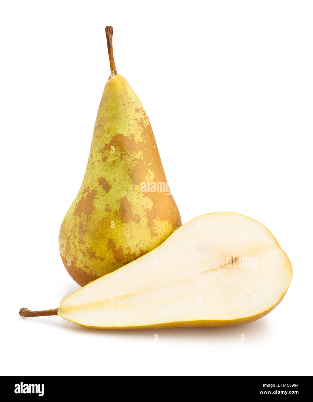 sliced pear path isolated Stock Photo - Alamy