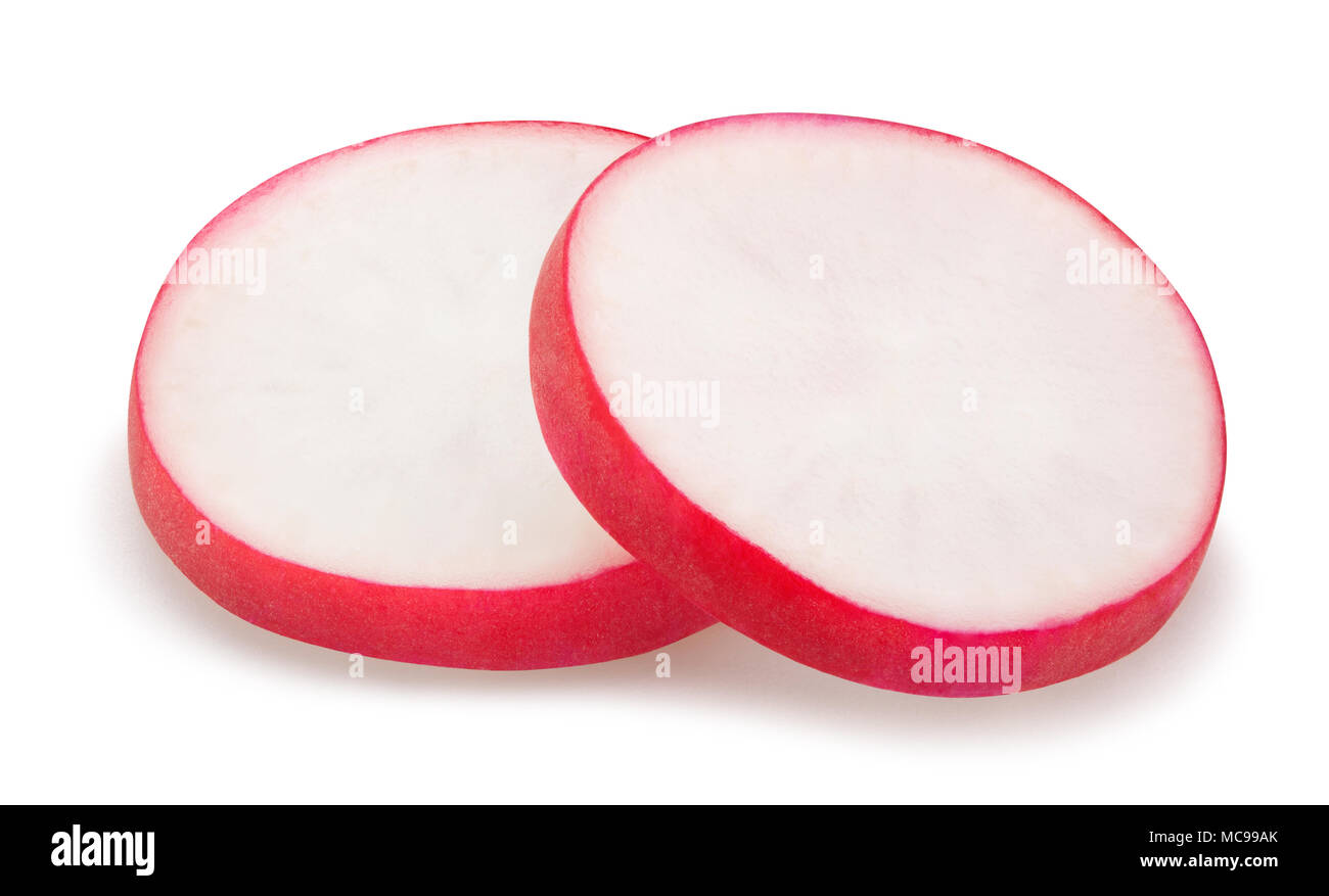 sliced radish path isolated Stock Photo - Alamy
