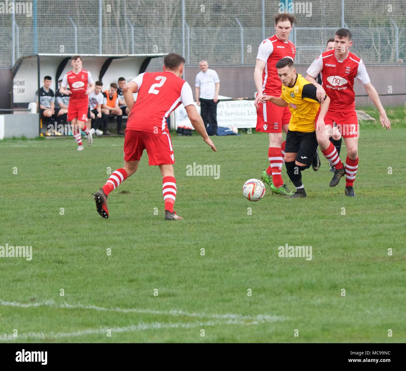 Action from the match between New Mills and Whitchurch Alport Stock ...