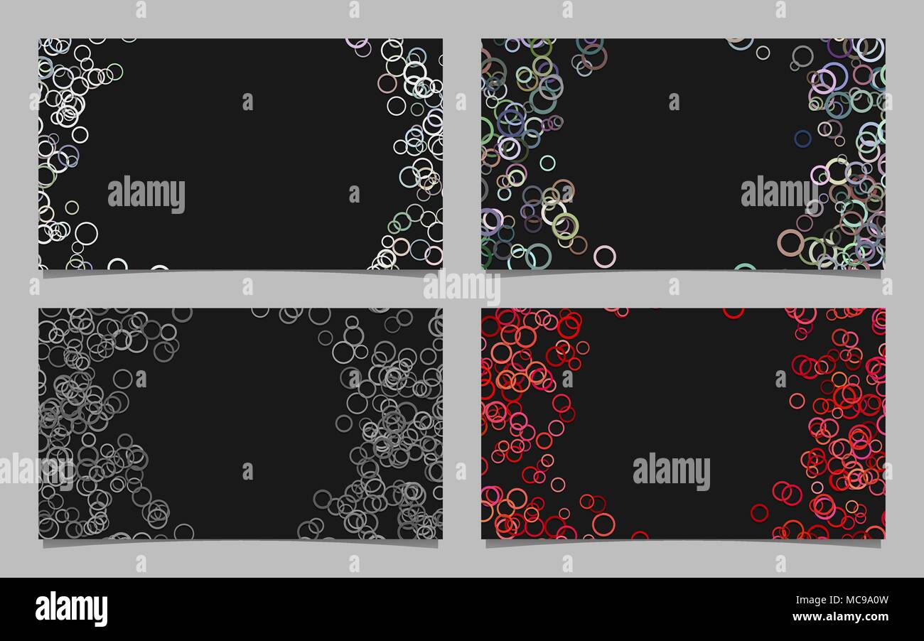 Random circle background business card template design set Stock Vector ...