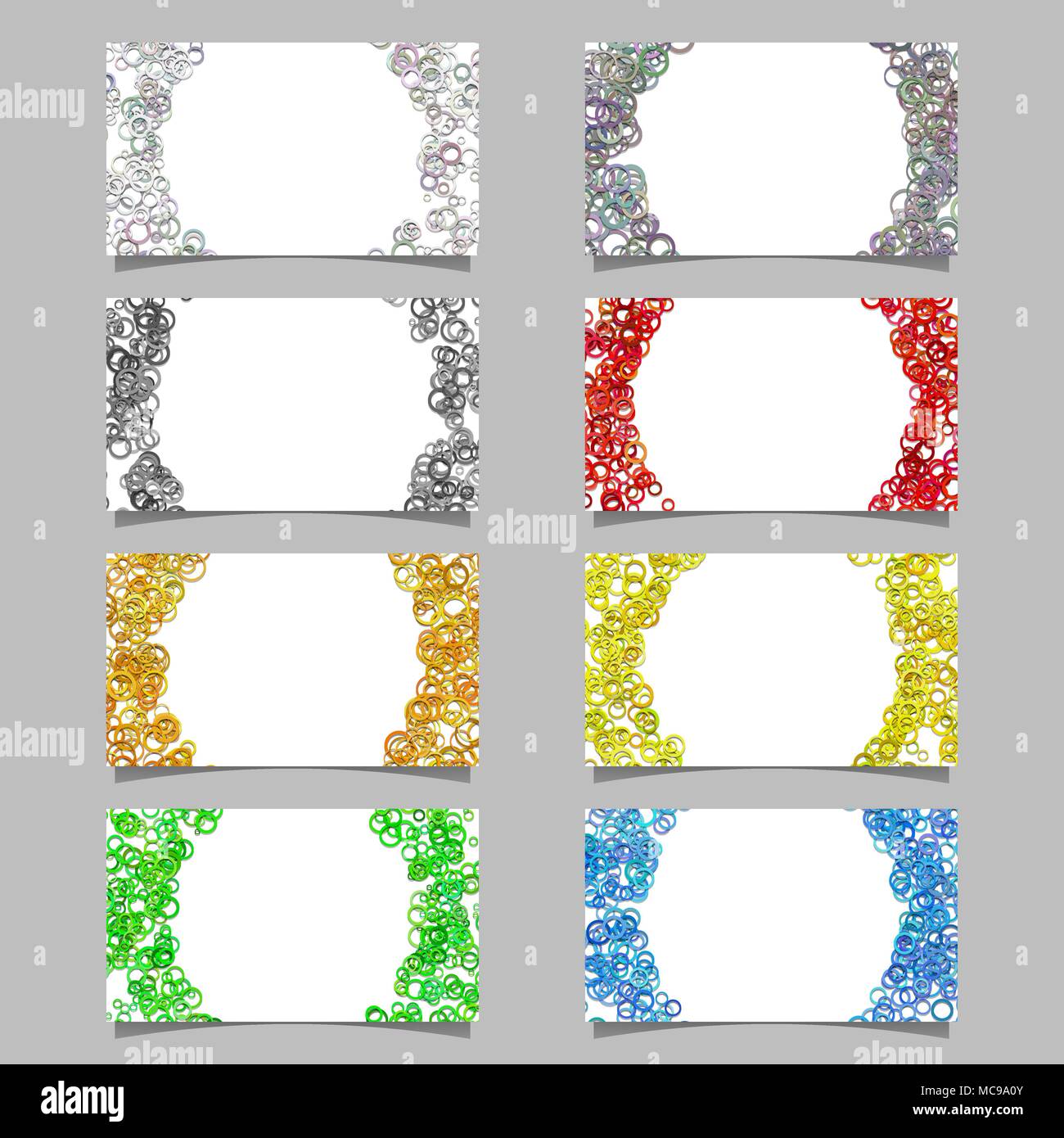 Random circle background business card template design set Stock Vector ...