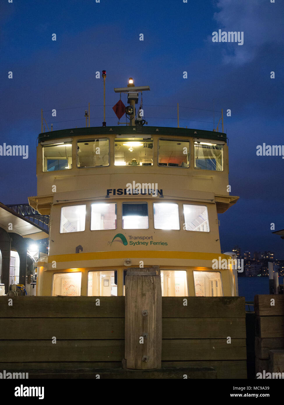 Sydney Ferry At Night Stock Photo - Alamy
