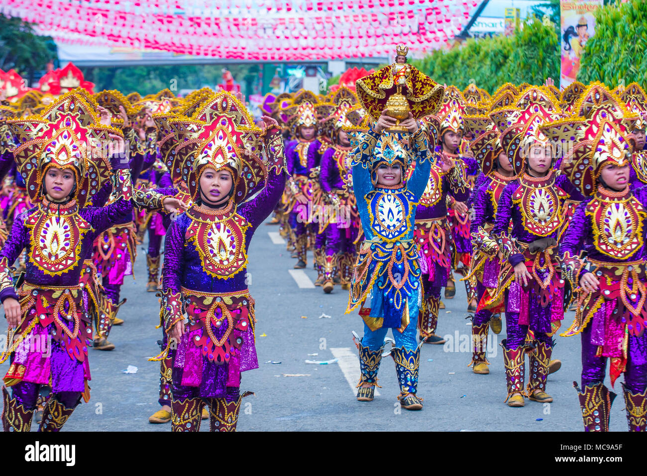 Participants in the Sinulog festival in Cebu city Philippines Stock ...