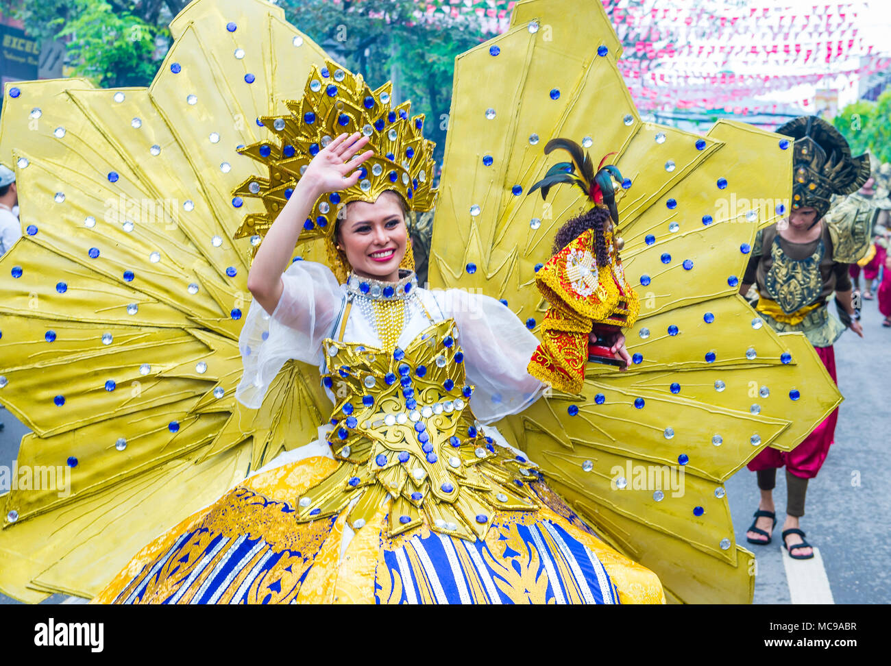 Participant in the Sinulog festival in Cebu city Philippines Stock ...