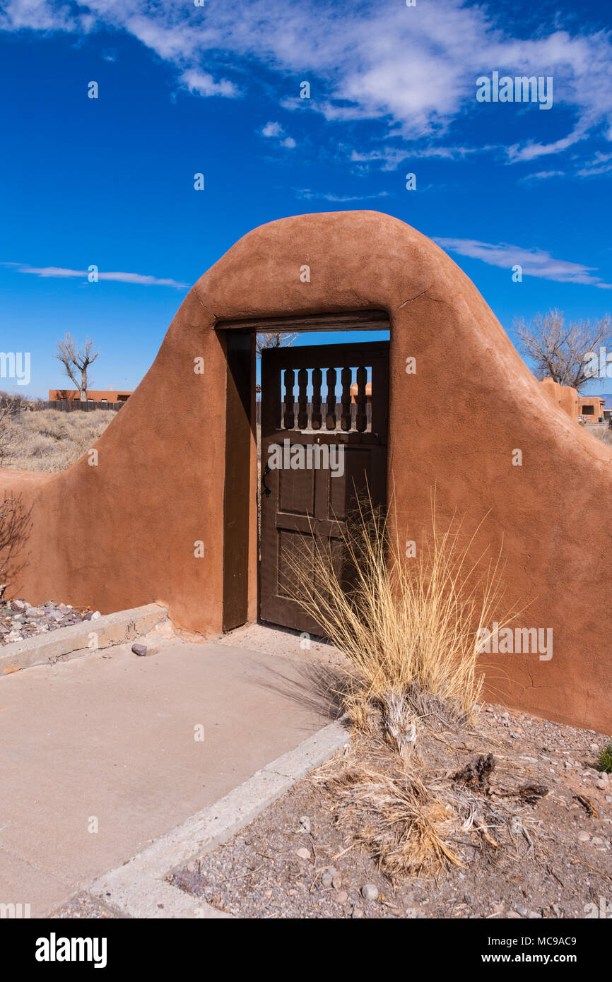 Gate on fence at Ranger Station at White Sands National Park (formerly ...