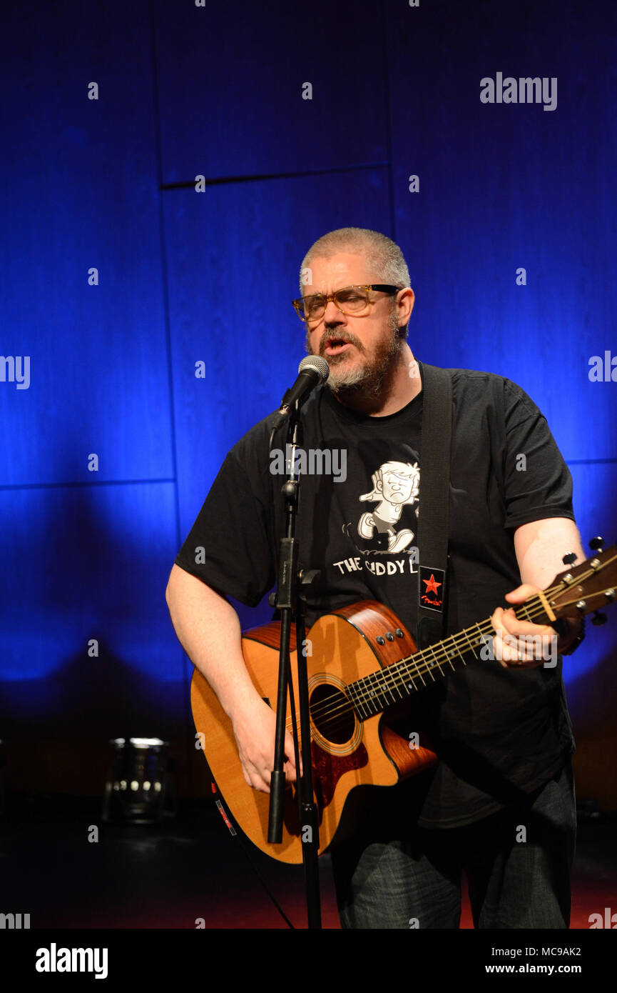 Phil Jupitus Comedian on stage at Mareel Shetland Scotland Stock Photo ...