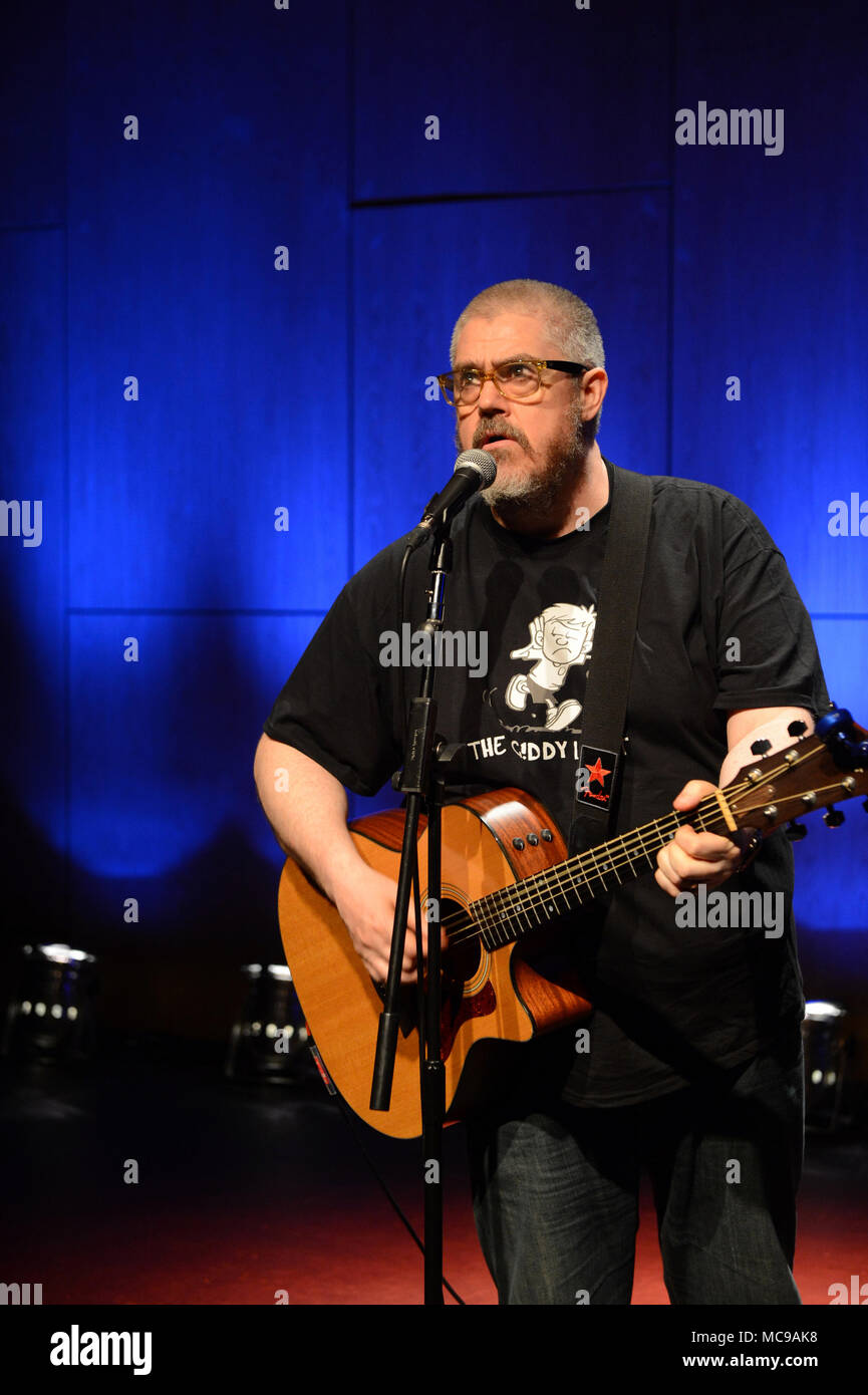 Phil Jupitus Comedian on stage at Mareel Shetland Scotland Stock Photo ...