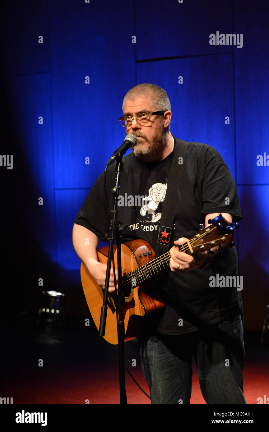 Phil Jupitus Comedian on stage at Mareel Shetland Scotland Stock Photo ...