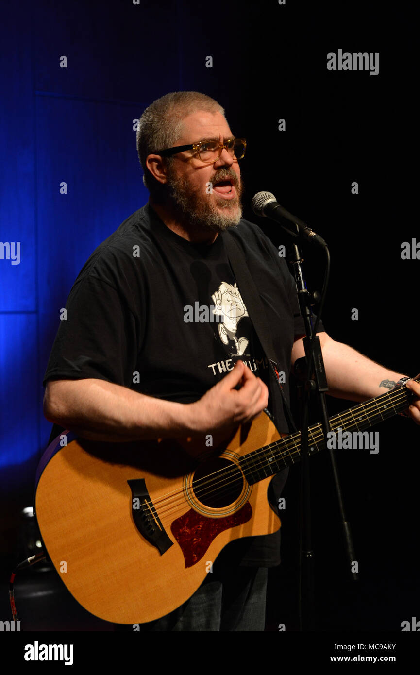Phil Jupitus Comedian on stage at Mareel Shetland Scotland Stock Photo ...