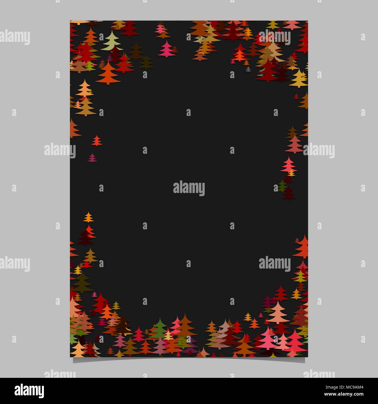 Color abstract random seasonal pine tree card template Stock Vector ...