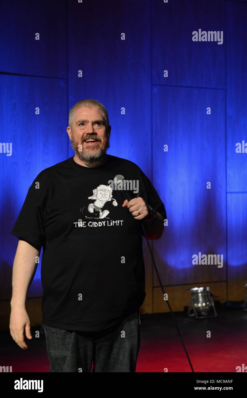 Phil Jupitus Comedian on stage at Mareel Shetland Scotland Stock Photo ...