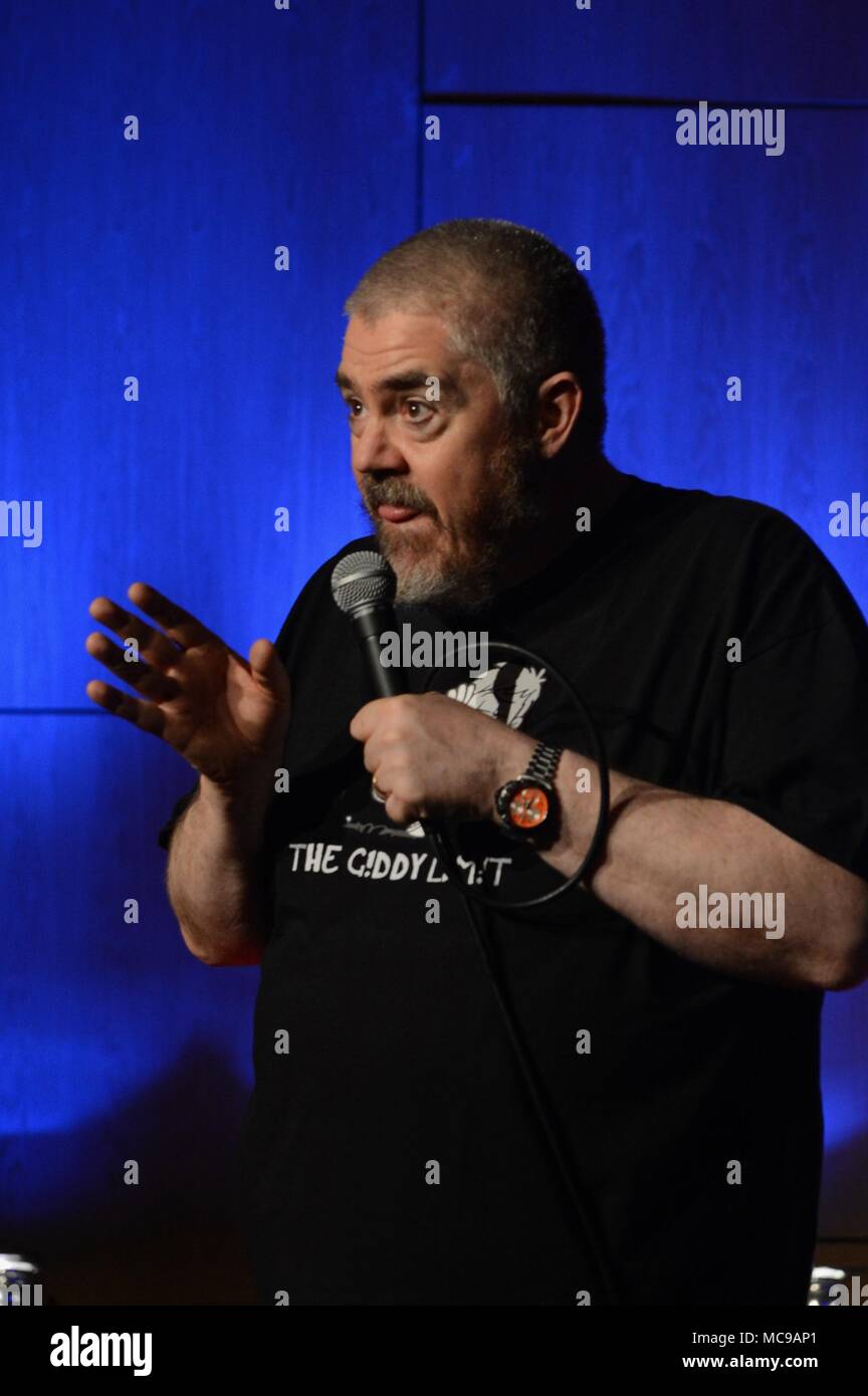 Phil Jupitus Comedian on stage at Mareel Shetland Scotland Stock Photo ...
