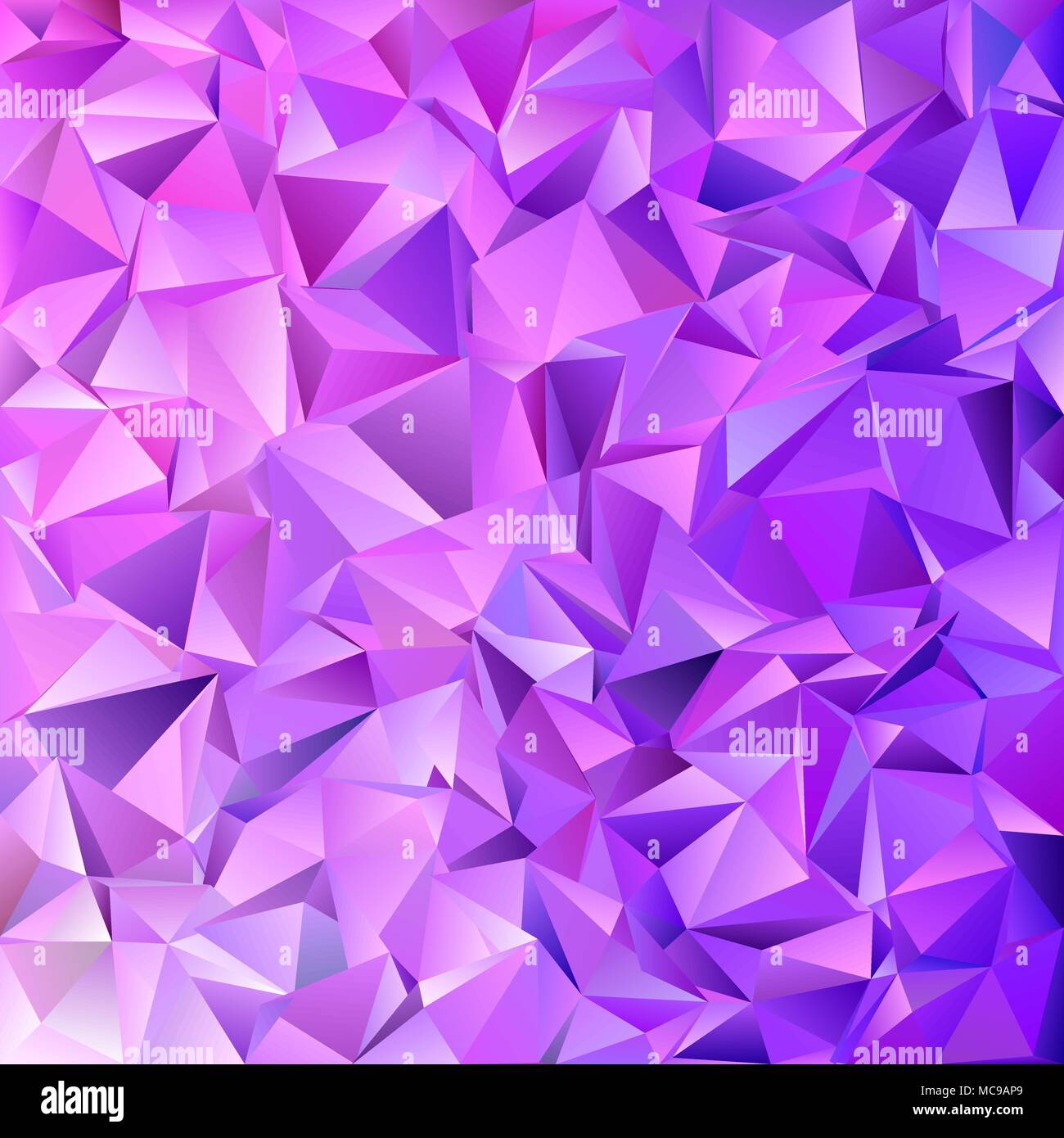 Abstract Triangle Tile Mosaic Background Vector Design From Triangles In Purple Tones Stock