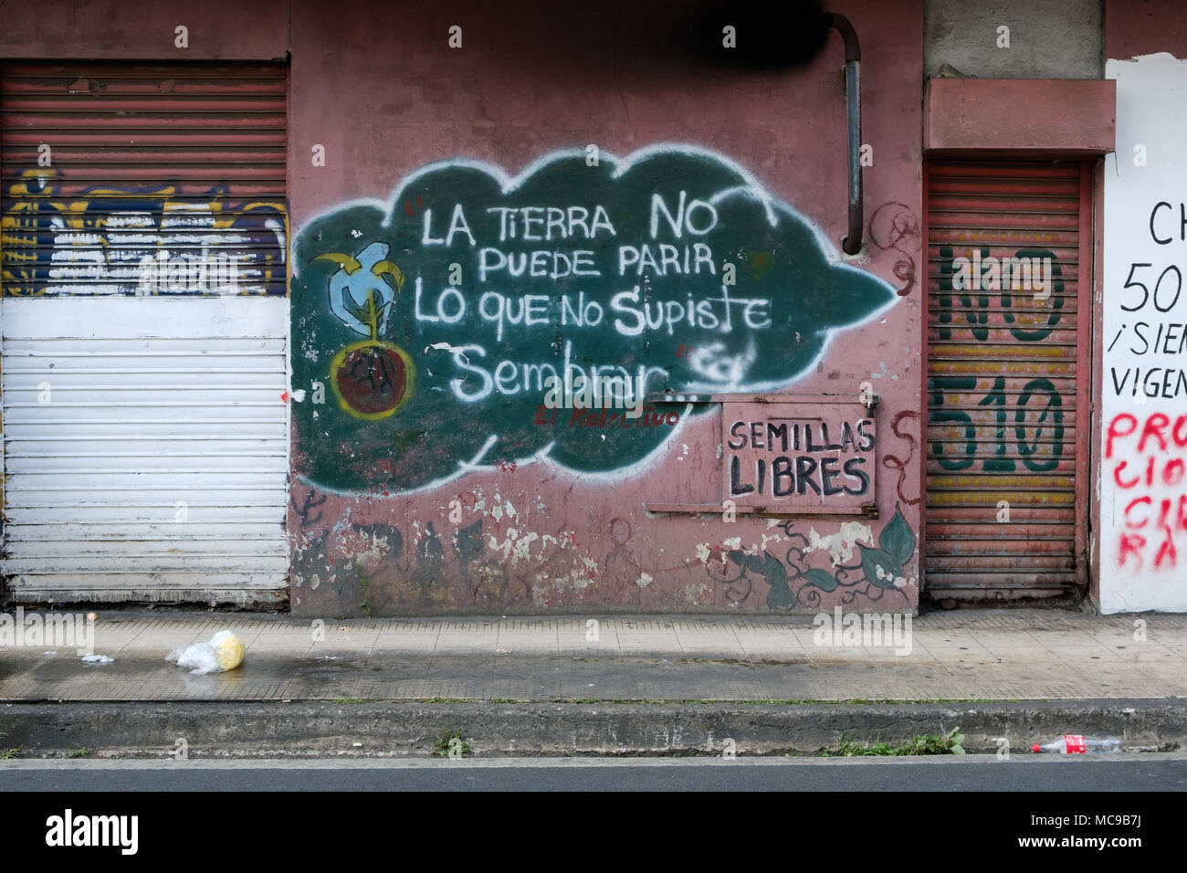 Panama City, Panama - march 2018: Political Graffiti Stock Photo - Alamy